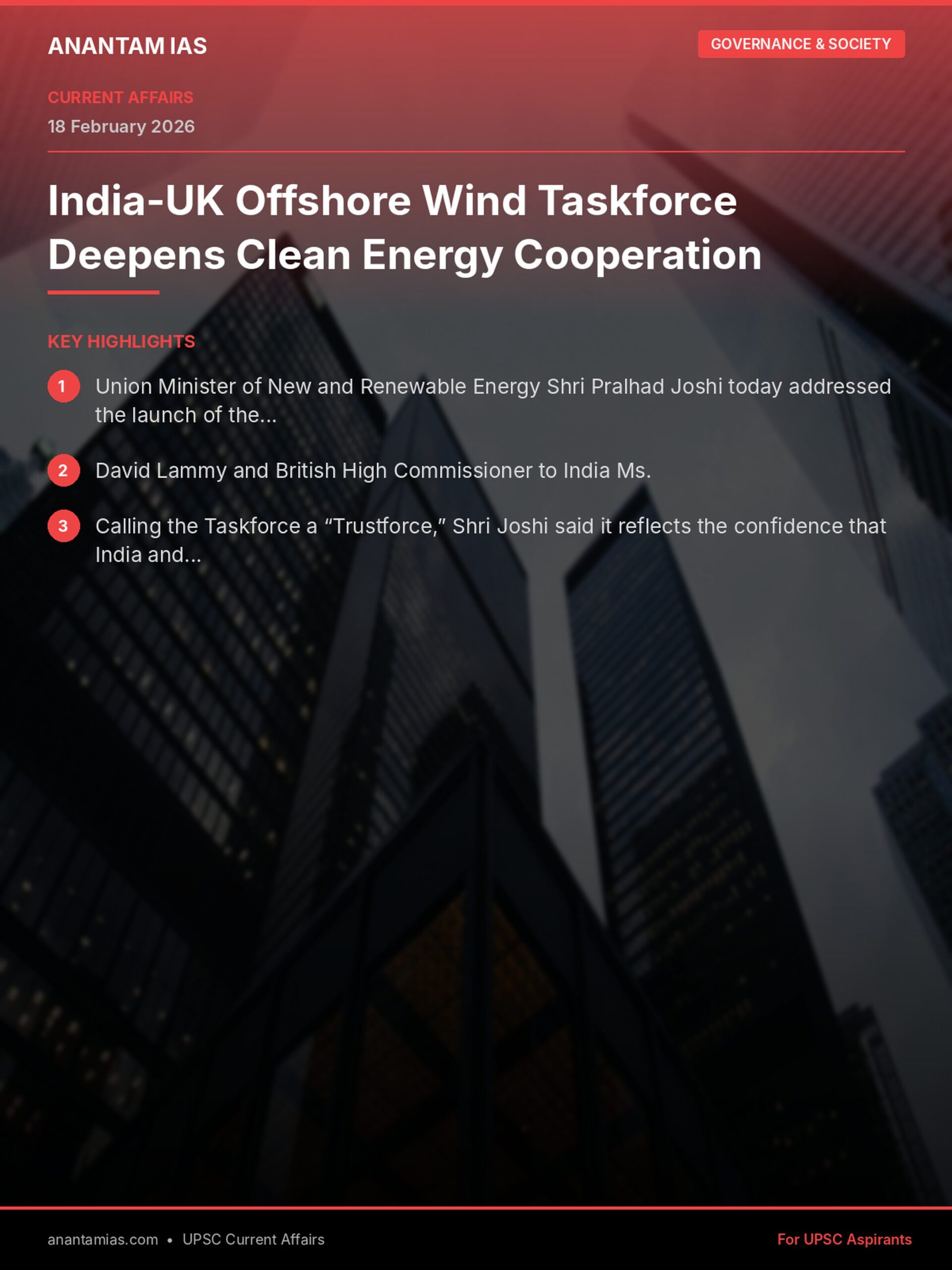 India-UK Offshore Wind Taskforce Deepens Clean Energy Cooperation ...