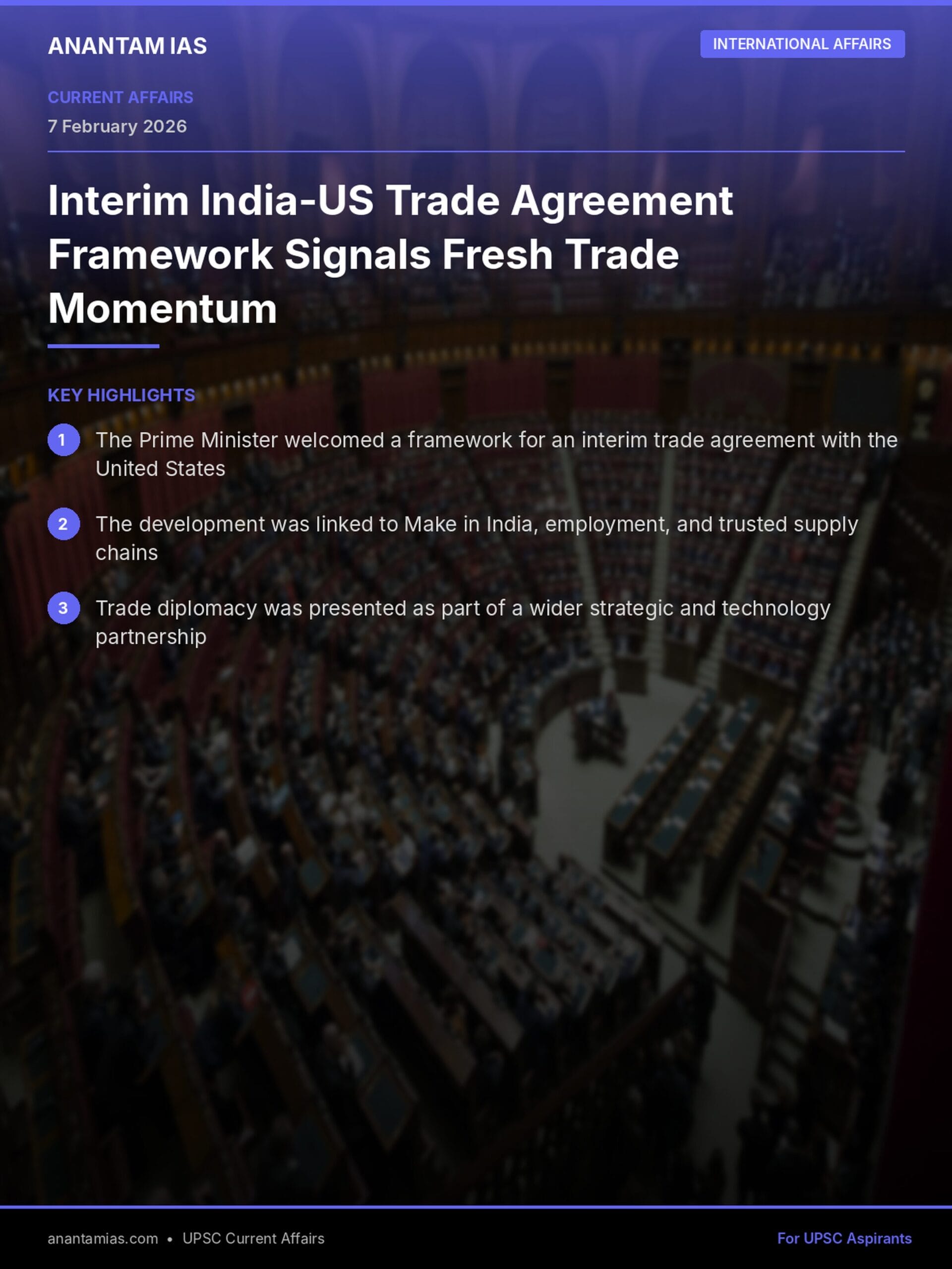 Interim India-US Trade Agreement Framework Signals Fresh Trade Momentum ...