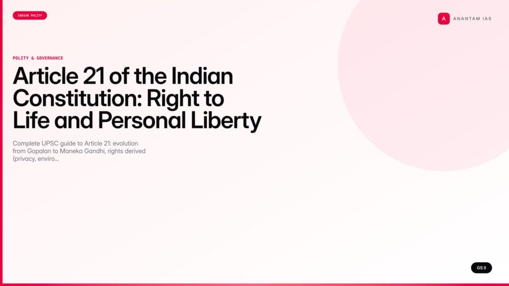 Article 21 of the Indian Constitution: Right to Life and Personal ...