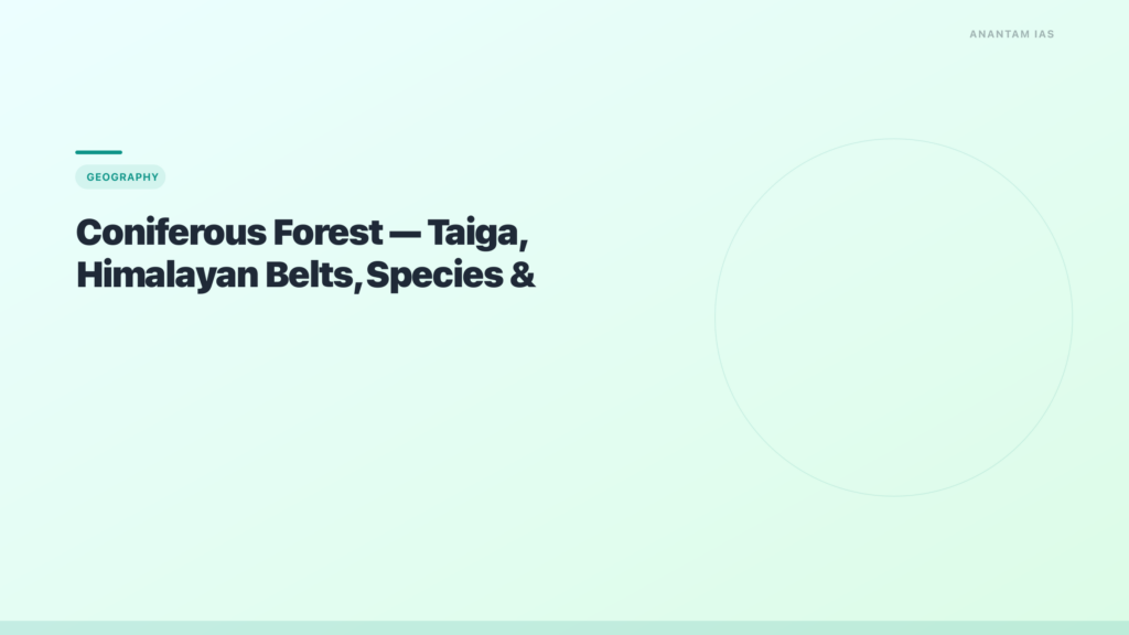 Coniferous Forest — Taiga, Himalayan Belts, Species & Conservation ...