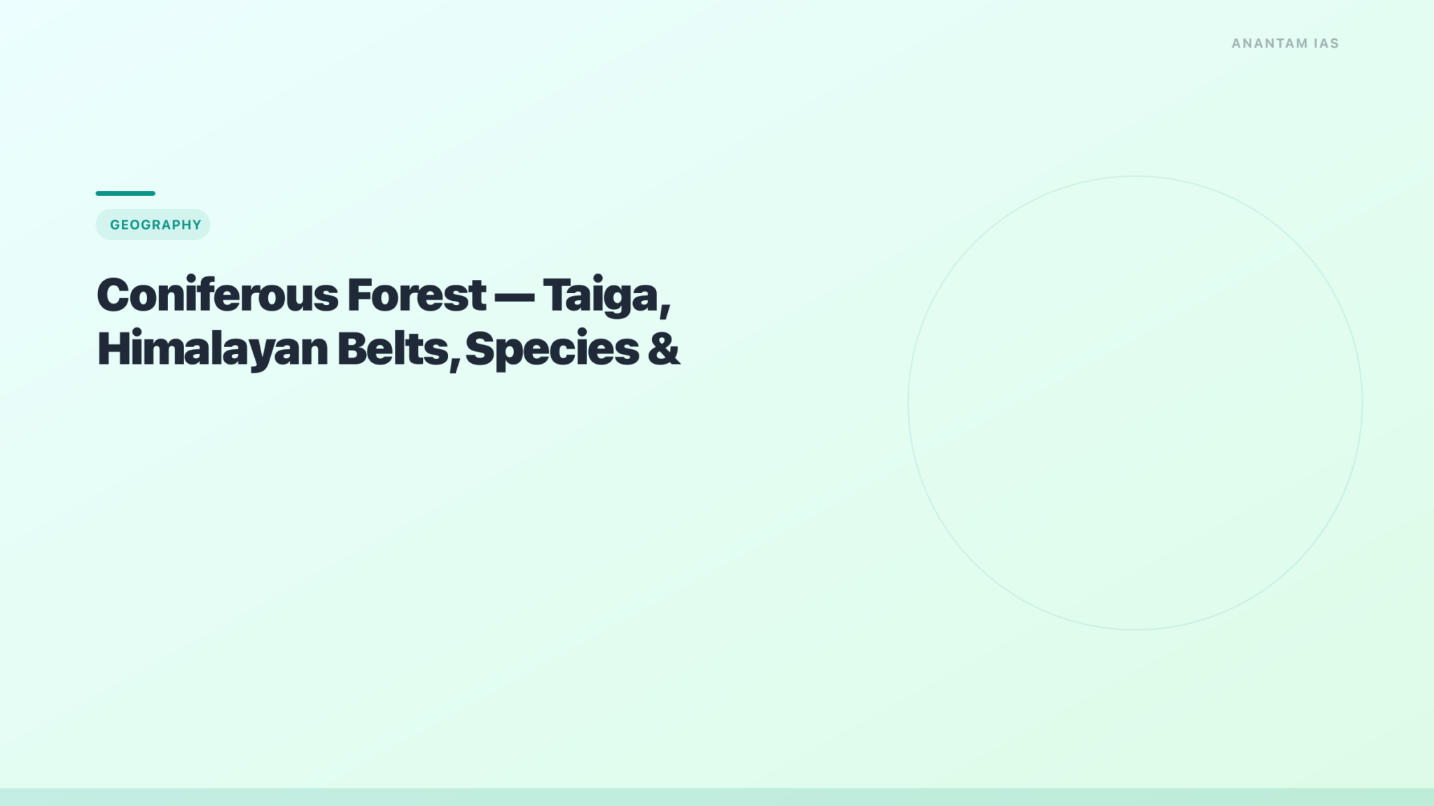 Coniferous Forest — Taiga, Himalayan Belts, Species & Conservation ...