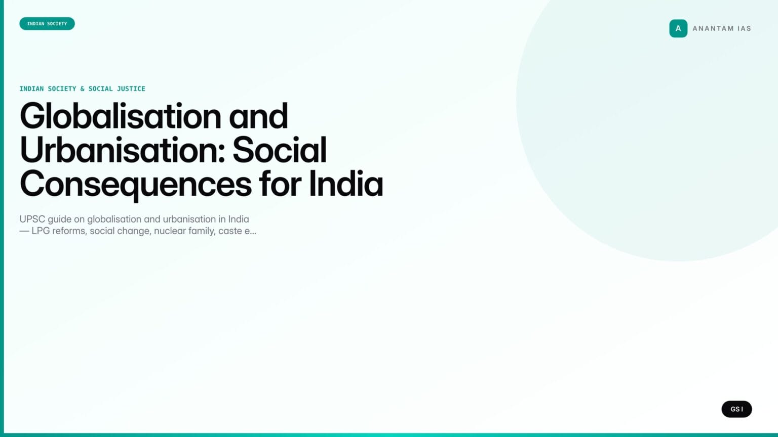 Globalisation and Urbanisation: Social Consequences for India (UPSC ...
