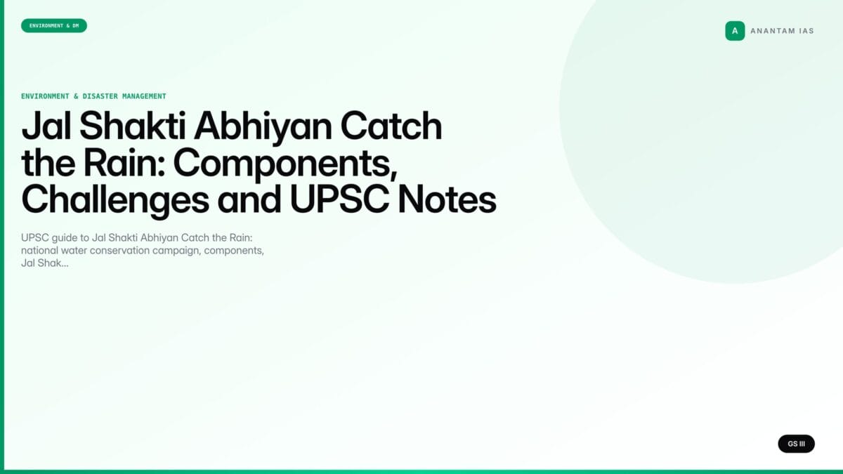 Jal Shakti Abhiyan Catch the Rain: Components, Challenges and UPSC ...