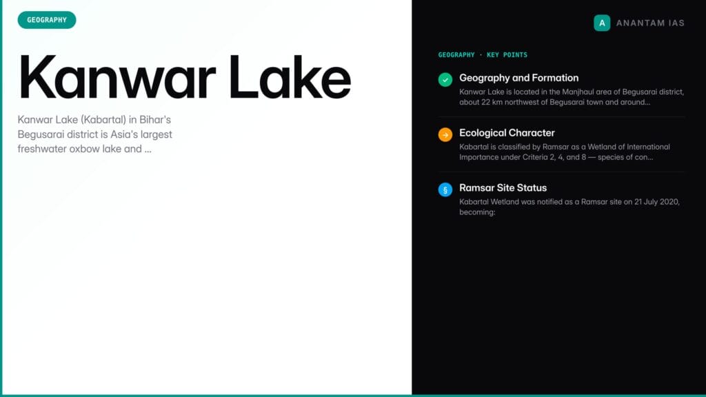 Kanwar Lake: Asia's Largest Freshwater Oxbow Lake and a Ramsar Wetland ...
