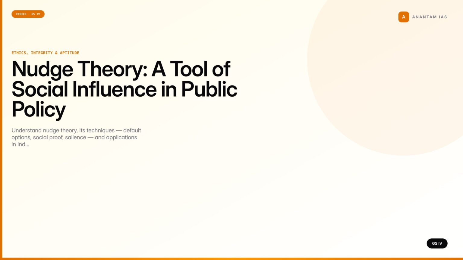Nudge Theory: A Tool of Social Influence in Public Policy (UPSC Ethics ...