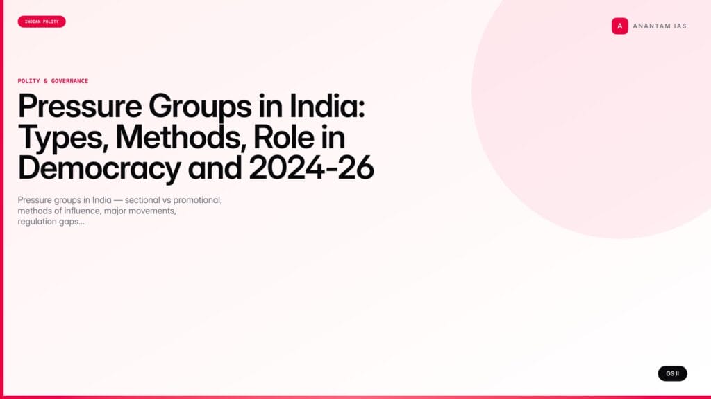 Pressure Groups in India: Types, Methods, Role in Democracy and 2024-26 ...