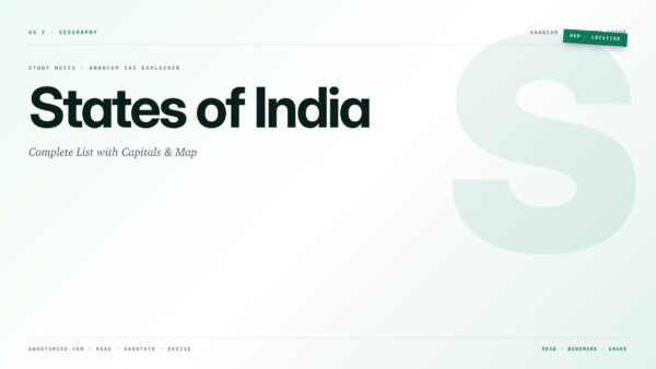 States of India: Complete List with Capitals & Map - Anantam IAS